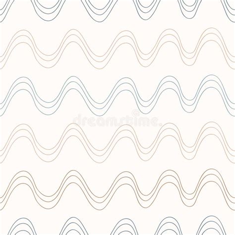 Hand Drawn Wave Lines Seamless Pattern Stock Vector Illustration Of Paper Design 264832832