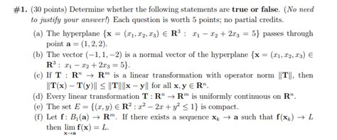 1 30 Points Determine Whether The Following