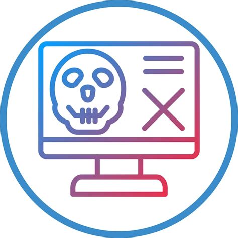 Premium Vector Computer Hacked Icon Style