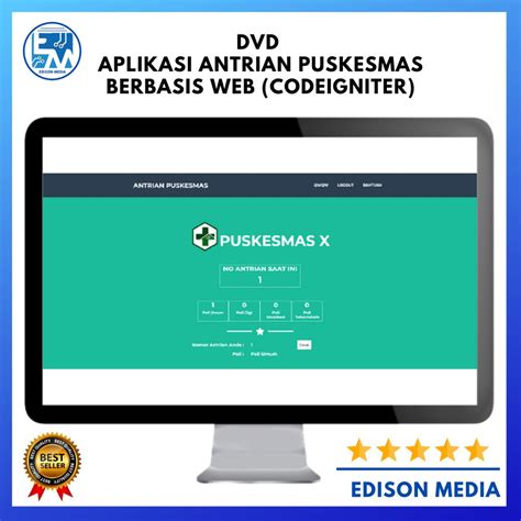 jual dvd aplikasi antrian puskesmas berbasis web codeigniter shopee