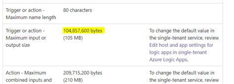Azure Logic Apps Sharepoint Error Configured Maximum Buffer Size