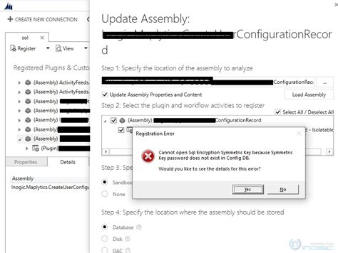 Inogic On Linkedin Error Faced While Registering Plugin In On Premise Crm