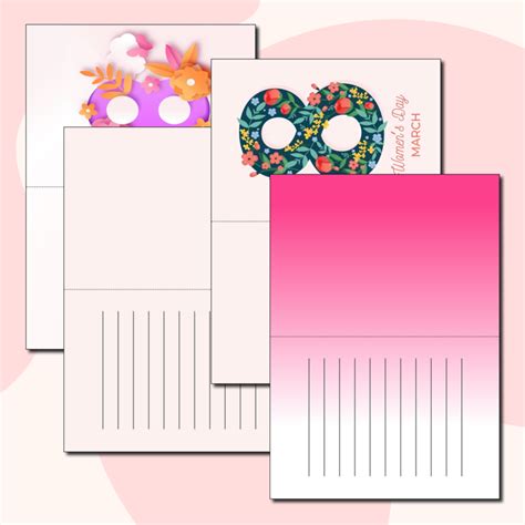 Открытки к 8 марта 8th Of March Cards Шаблон поздравления на английском языке