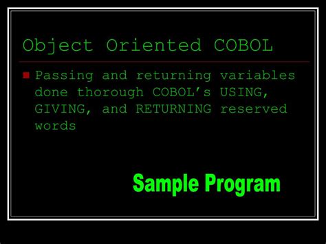 Ppt The Future Of The Cobol Programming Language Powerpoint