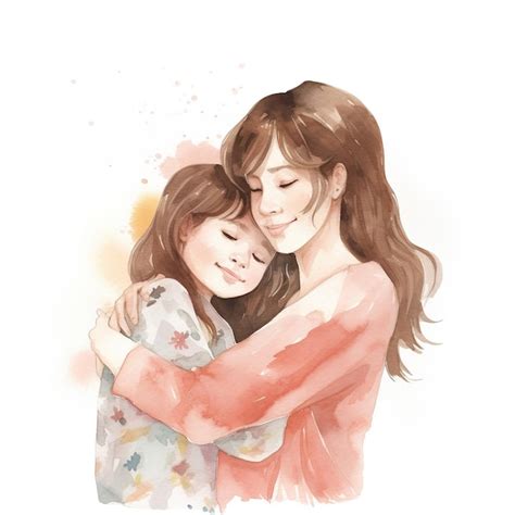 Premium Ai Image Mothers Day With Mother And Daughter Generative Ai