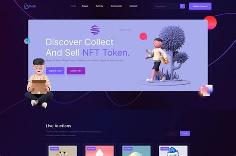 Nufti Nft Marketplace React Template Site Templates Ft Nft