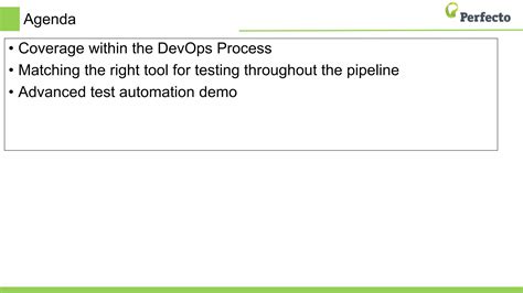 Optimizing Test Coverage Throughout The Devops Pipeline Ppt
