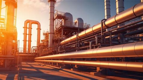 Premium Ai Image Industry Pipeline Transport Petrochemical Gas And