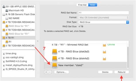 How Do I Manually Rebuild Degraded Raid 1 Array From Apple Disk Utility