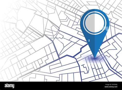 Pin Showing Location On Gps Navigator Map Vector Illustration Stock Vector Image Art Alamy