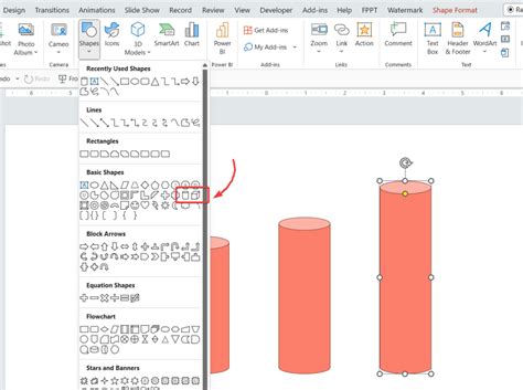 Drawing A Simple D Chart In PowerPoint Using Shapes