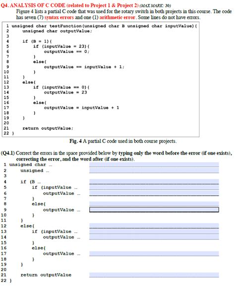Solved Q ANALYSIS OF C CODE Related To Project Chegg