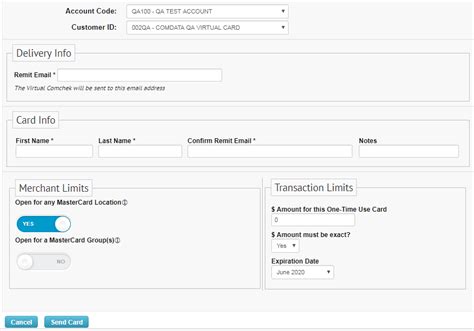 Send A Virtual Comchek Comdata Resource Center