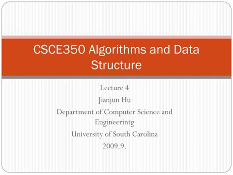 Ppt Csce350 Algorithms And Data Structure Powerpoint Presentation Free Download Id1730463