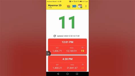 2d 30 12 2024 တနလာ်နေ့ညနေပိုင်း4 30pm 2dတိုက်ရိုက်live 2d 2dlive Today2d Youtube