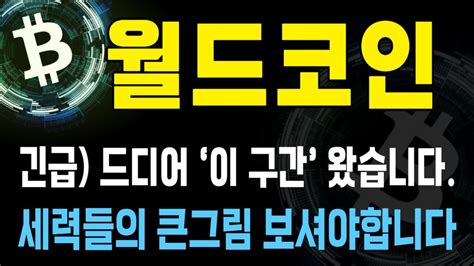 월드코인 코인 긴급 드디어 ‘이 구간 왔습니다 세력들의 큰그림 보셔야합니다 Youtube