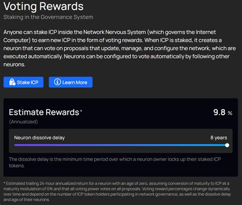 Neuron Estimate Rewards Visual Error Dfinity Internet