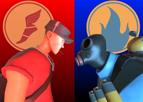GMOD POSTER Scout VS Pyro R Tf