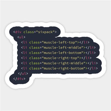 Get Ripped With Html And Css Sixpack Sticker