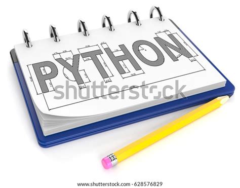 Python Text Notebook Isolated On White Stock Illustration 628576829 Shutterstock