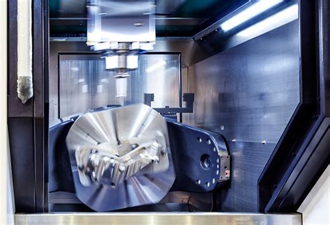 금속 가공 Cnc 밀링 머신입니다 절단 금속 현대 처리 기술입니다 필드의 작은 깊이 경고정통 도전적인 조건에서 촬영 조금 조금 곡물 그리고 어쩌면 흐리게 Cnc 장치에 대한