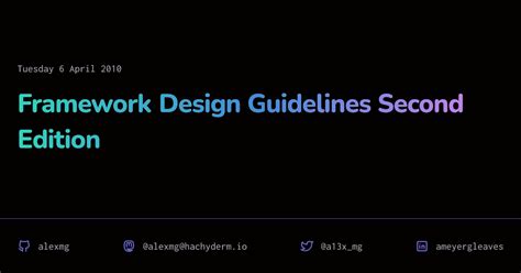 Framework Design Guidelines Second Edition Alex Meyer Gleaves