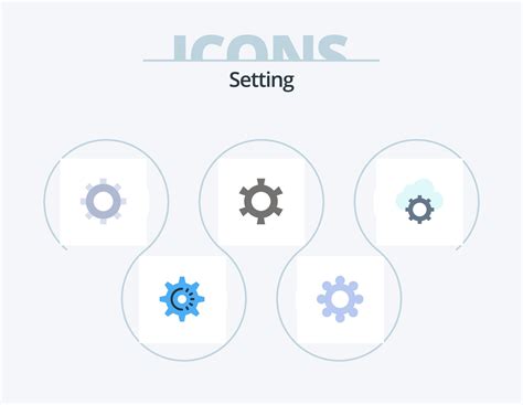 Setting Flat Icon Pack 5 Icon Design Cloud Settings Gear Cloud