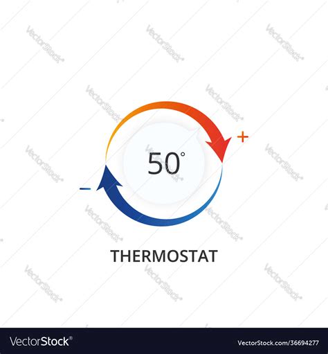 Thermostat Icon Climate Control Regulator Vector Image