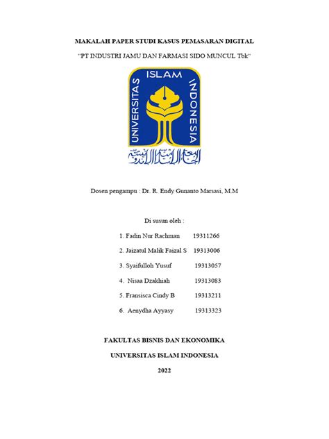 Makalah Paper Final Kelompok 2 Pdf