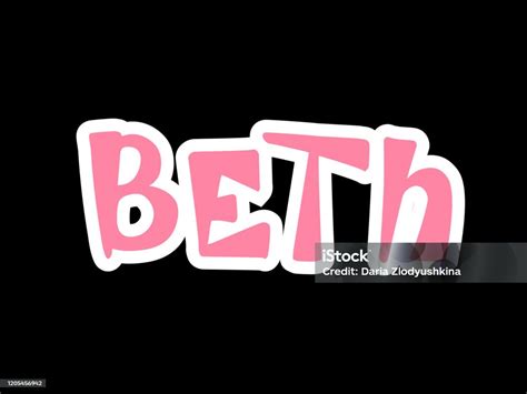 Beth Womans Name Hand Drawn Lettering Stock Illustration Download Image Now Calligraphy