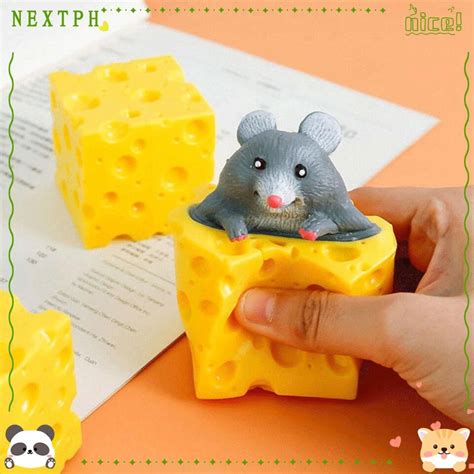 Nextph Cheese Mouse Cup Pinching Joy 5cm Parody Squeezed Yellow