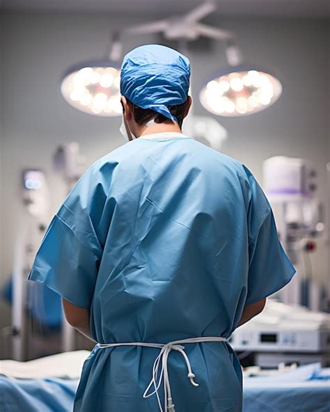 Premium Ai Image Back Shot Of A Medical Professional Performing A