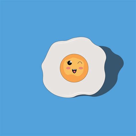 Premium Vector Omelet With A Cute Expression