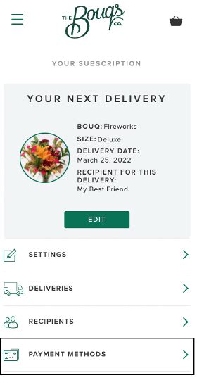 Update Default Subscription Settings The Bouqs