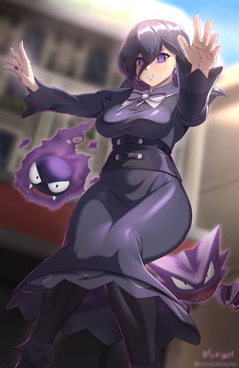 Hex Maniac Gastly Haunter And Hex Maniac Pokemon And 1 More Drawn