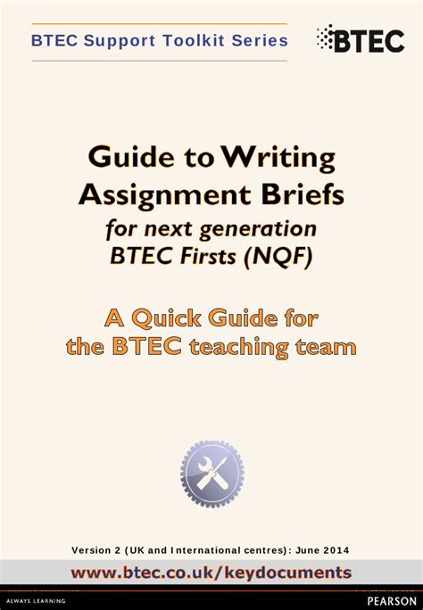 Pdf Guide To Writing Assignment Briefs Dokumentips