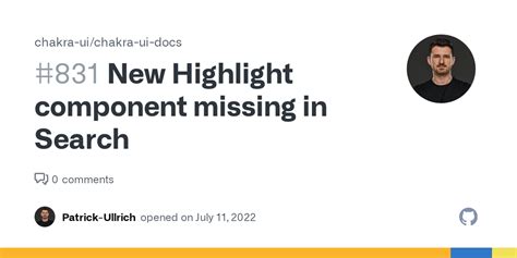 new highlight component missing in search · issue 831 · chakra ui