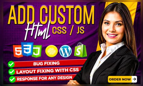 Add Custom Html Css And Js Code To Shopify Squarespace And Wordpress Website By Jalparai