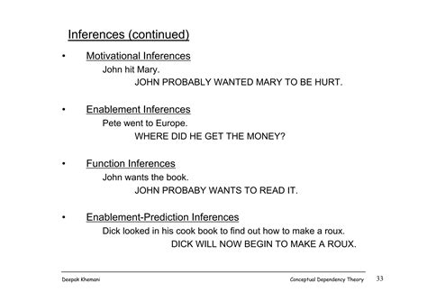 Conceptual Dependency Theory In Artificial Intelligencepdf