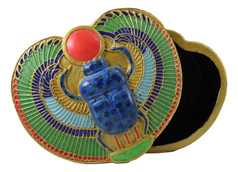Ebros T Ancient Egyptian Winged Scarab Dung Beetle Colorful Ornate Decorative