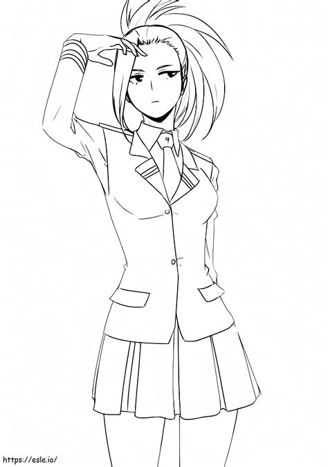 Momo Yaoyorozu Of My Hero Academia Coloring Page