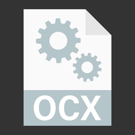 Modern Flat Design Of Ocx File Icon For Web 11721918 Vector Art At Vecteezy
