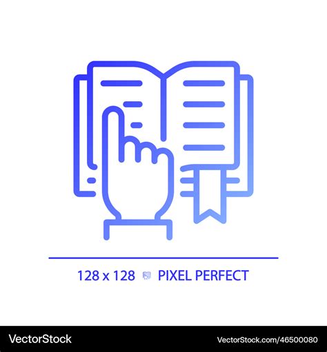 Stem In Reading Pixel Perfect Gradient Linear Icon