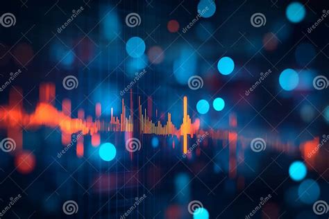 Abstract Digital Data Visualization With Bokeh Lights Stock Illustration Illustration Of