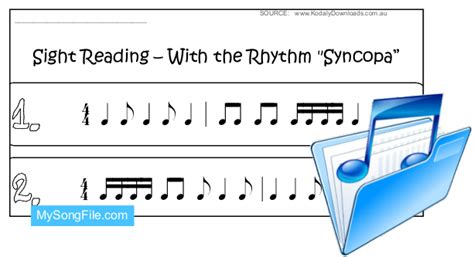 Sight Reading Rhythm Syncopa My Song File