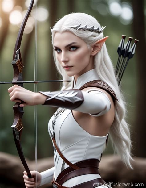 Elven Huntress Detailed Portrait Stable Diffusion Online