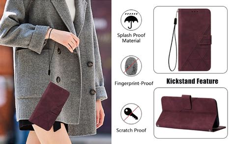 Dành Cho TCL 503 T442M T442A T442J Ốp Lưng Ví Da Hình Học Cho TCL 503 501 502 505 Ốp Lưng Điện