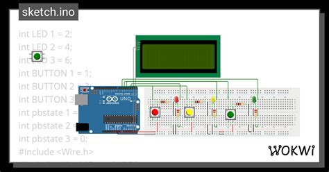Projek Led Dan Button Wokwi ESP STM Arduino Simulator