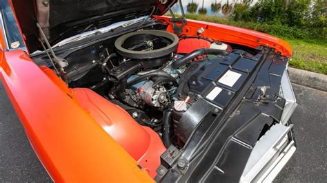 1970 Oldsmobile 442 W 30 Engine 003 Mecum Auctions Rally Red