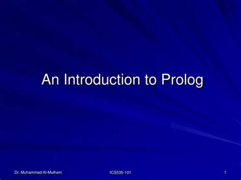 Ppt An Introduction To Prolog Powerpoint Presentation Free Download